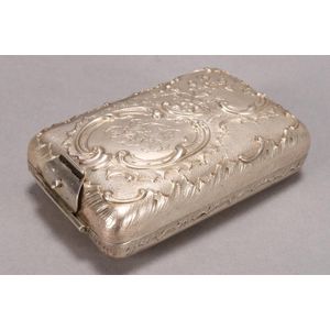19th Century German Silver Box with Monogram, Schumacher, 800 Mark ...