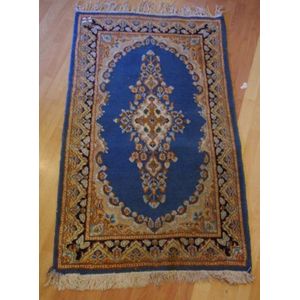 Blue Floral Middle Eastern Wool Rug (9 words) - Rugs & Carpets ...