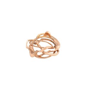 9ct Gold Puzzle Ring with 5 Interlocking Bands, Size K-L - Rings ...