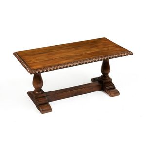 Mahogany Stretcher Side Table with Trestle Ends, 46cm High - Tables ...