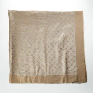 Louis Vuitton Monogram Shawl with Metallic Yarns and Fringe - Shawls ...