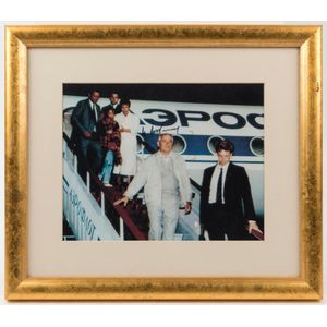 Mikhail Gorbachev Disembarking from Aeroflot Flight, Signed Photo ...