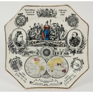 Victoria Queen & Empress Jubilee Year 1887 Commemorative Plate ...