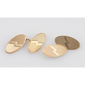Gold cufflinks with various gemstones - price guide and values