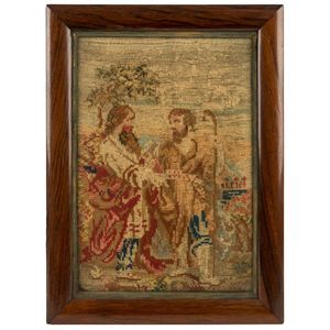 Antique and vintage woolwork embroidery - price guide and values