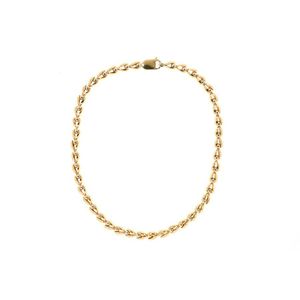 18ct Gold Sauro Fancy Link Chain - 44cm Length - Necklace/Chain - Jewellery