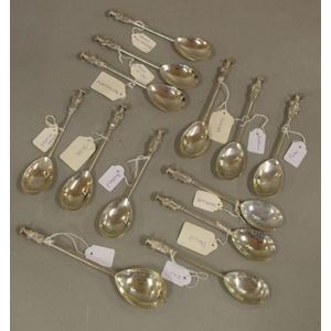 Antique sterling silver apostle spoons - price guide and values