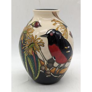 Moorcroft 'Scarlet Robin' Vase by Nicola Slaney, Limited Edition ...