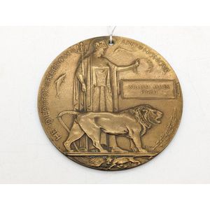 World War I military death plaque or death penny - price guide and values