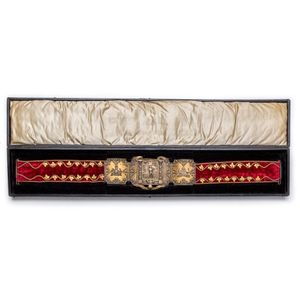 Silver-Gilt Prize-Fighters Belt Presented to Champion Boxer James Mace ...