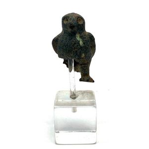 Roman Bronze Owl Figure, 1st-3rd Century, Goddess Minerva Familiar ...