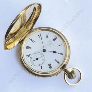 18ct Gold Hunter Pocket Watch by Rotherham's, London, Engraved ...
