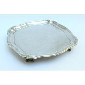 Square Footed Continental Silver Tray - Trays, Salvers, Waiters and ...