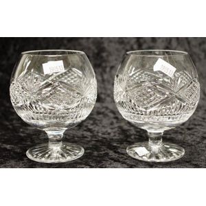 Tyrone Irish Crystal Brandy Balloons Pair - Zother - Glass