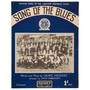 Carlton: 1935 song sheet titled 'Song of the Blues' words and ...