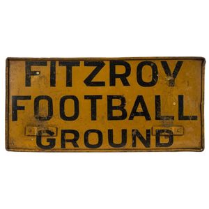 Vintage Fitzroy and South Melbourne Football Ground Tram Sign ...