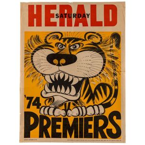 Richmond 1974 Original Weg Premiership Poster with Minor Faults ...