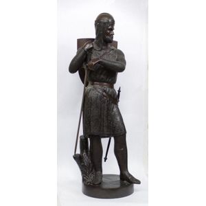 Crusader Statue with Sword and Shield - Figures/Groups - Sculpture/Statuary