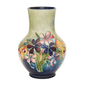 Moorcroft Spring Flowers Baluster Vase - Provenance Hon. Dr. Kennedy ...