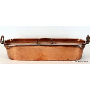 Late 19th Century French Copper Fish Poaching Basin - Copper - Metalware