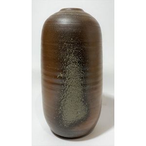 Woodfired stoneware bottle vase by Col Levy, Australia, 25cm ...