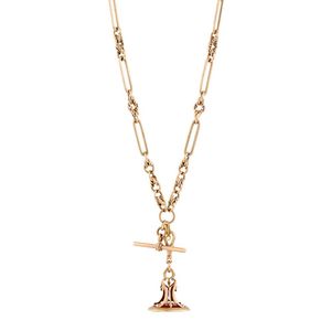 9ct Gold Fob Chain with Carnelian Seal Pendant - Necklace/Chain - Jewellery