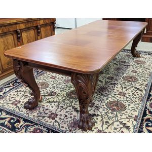 Mahogany Dining Table with Carved Cabriole Legs - Tables - Dining ...