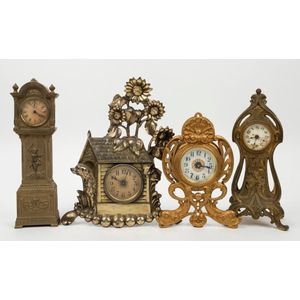 Assorted American Cast Metal Table Clocks, circa 1900 (28cm) - Clocks ...