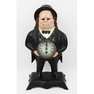 Reproduction Bradley & Hubbard Blinking Eye Clock, Hand-Painted Metal ...