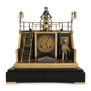 Helmsman impressive antique French industrial clock by Guilmet ...