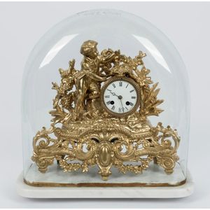 Antique clock under glass dome clock - price guide and values