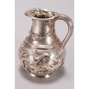Victorian Sterling Silver Creamer, Sheffield 1857, Embossed Foliage ...