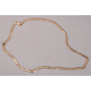 Italian 9ct Yellow Gold Curb Link Chain, 50cm, 15.43gm - Necklace/Chain ...