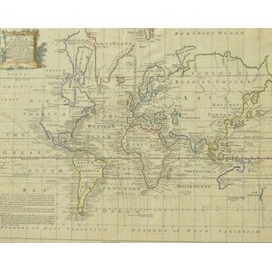 1744 Hand-Coloured World Map by Emanuel Bowen - Maps - Printed ...