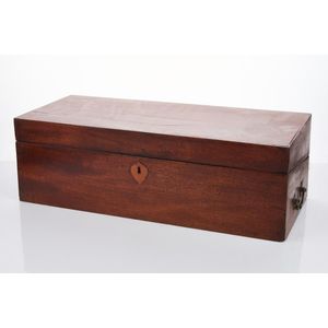 19th Century Australian Cedar Writing Box with Inlaid Rectangular ...
