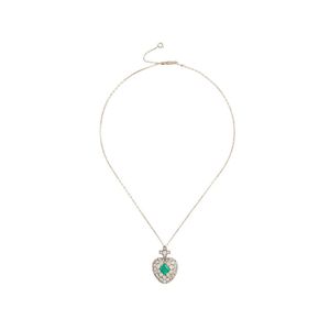 Heart-shaped emerald and diamond locket with royal provenance ...