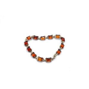 Mid Century Modern Amber and Silver Bracelet, Marked 925, Edinburgh ...