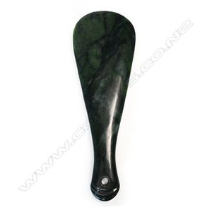 Mid/Late 20th Century Maori Carved Pounamu Mere with Curved Ridges ...