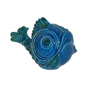 1970s Italian Bitossi Money Box with Rimini Blue Glaze Fish - Zother ...