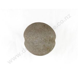 Spherical volcanic stone sinker with lashing grooves, 9 cm diameter ...
