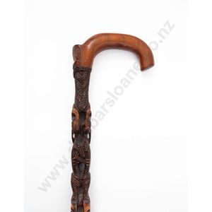 Vintage carved wooden Maori tokotoko (walking sticks) - price guide and ...