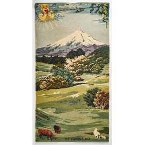 Snowy Mt. Egmont Feltex Rug with Farm Scene - Rugs & Carpets - Textiles ...