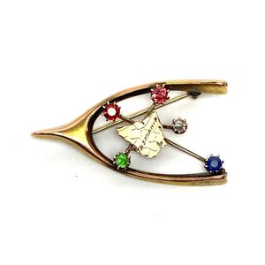 9ct Gold Tasmania Map Brooch with Gemstone Southern Cross - Brooches ...