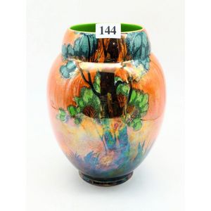 Rare Carlton Ware 'Rabbits at Dusk' Lustre Vase, 19cm - Carlton Ware ...
