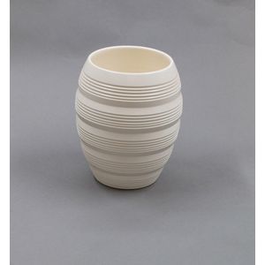 Keith Murray Wedgwood Moonstone Barrel Vase, Provenance Mike Pohl ...
