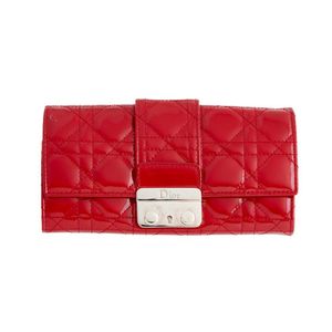 Red Patent Lady Dior Wallet with Silver Hardware, 2012 Collection ...