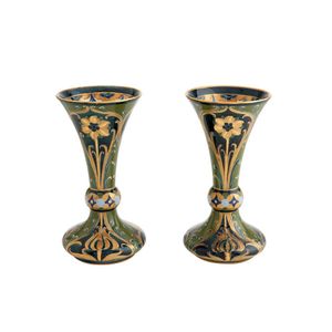 James Macintyre & Co. Florian Design Vases by William Moorcroft ...