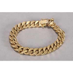 18ct Gold Curb Link Bracelet with Box Clasp, 68.1gm - Bracelets/Bangles ...