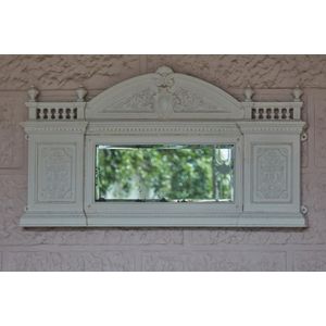 White Metal Framed Mirror - 62 cm x 110 cm dimensions - Mirrors ...