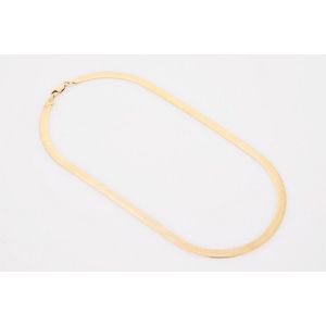 14ct Gold Herringbone Chain with Parrot Clasp, 45cm Length - Necklace ...